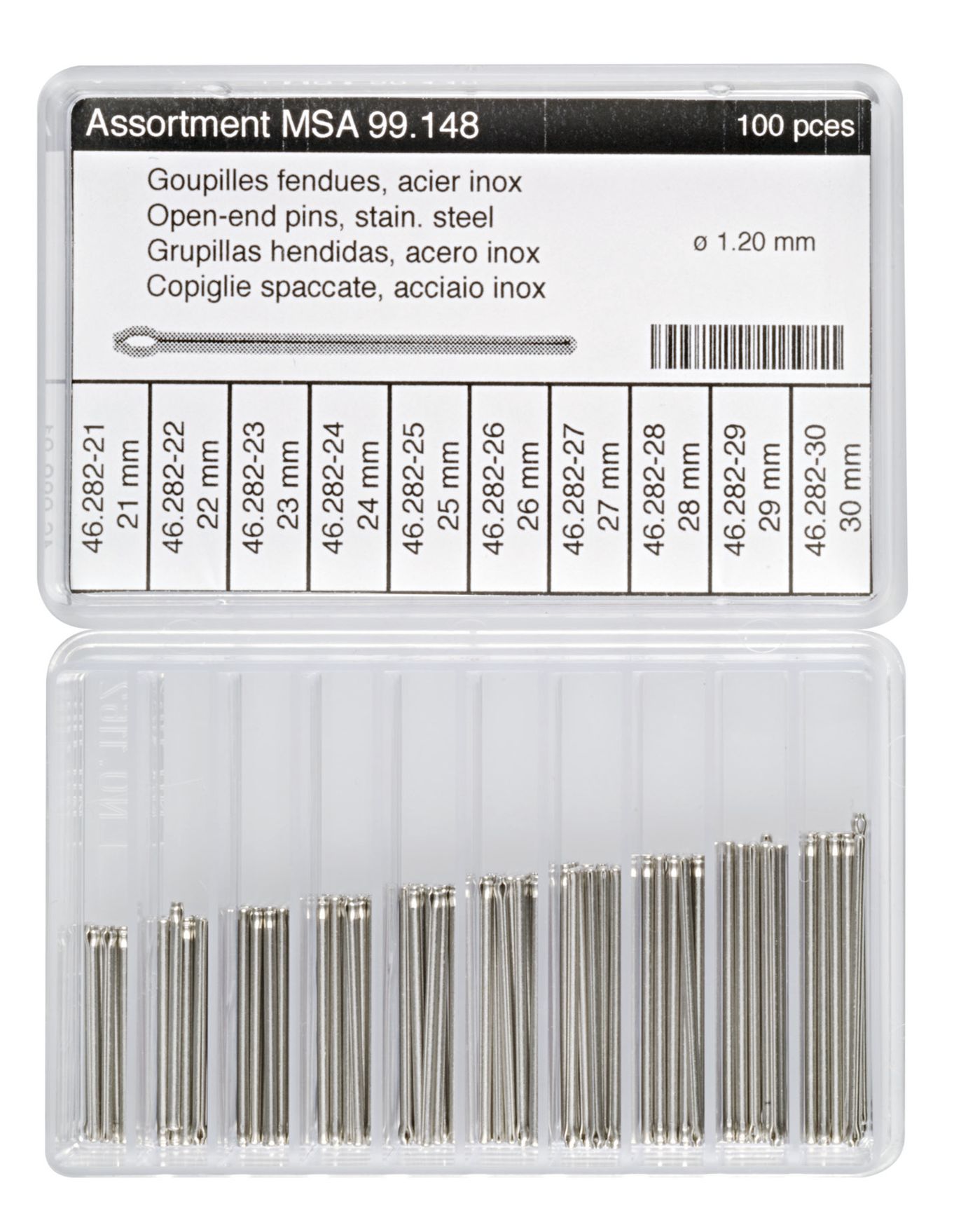 Watch Bracelet Split Pins Diameter 1.20mm Sizes 21-30mm - MY280A