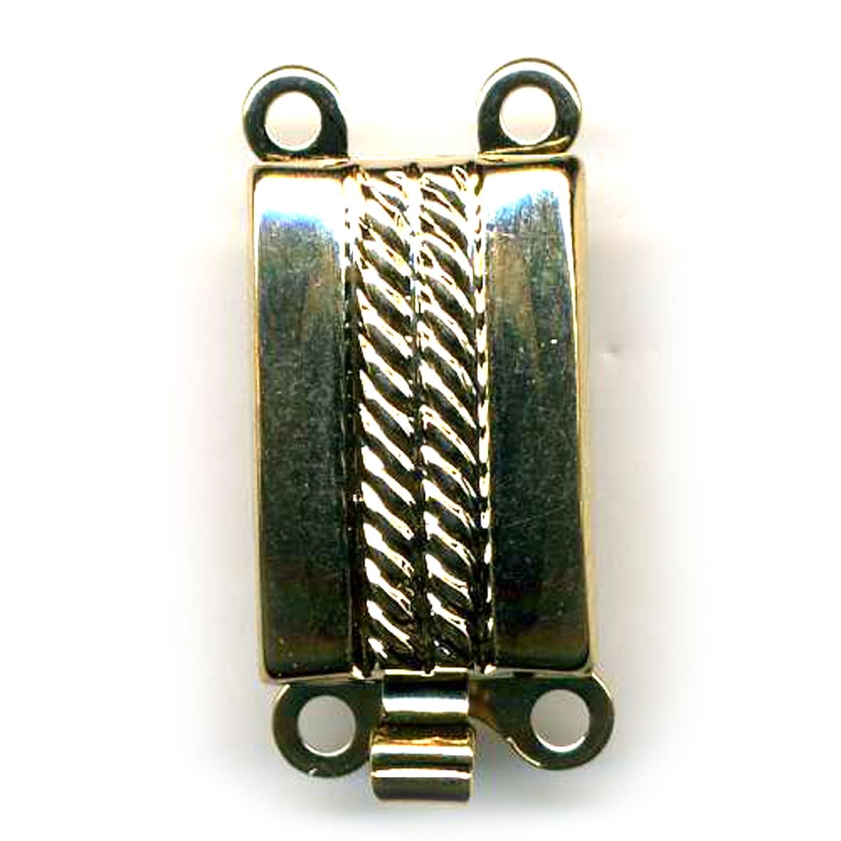 Base Metal Clasp, Rhodium Plated - FC226