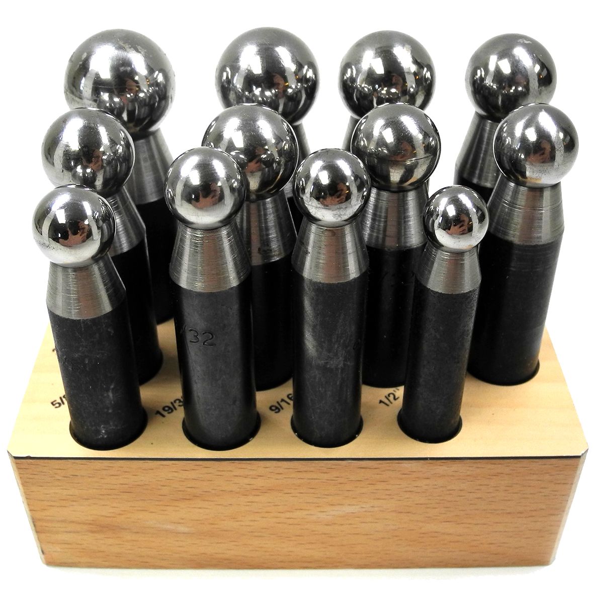 Steel Doming Block & Punch Set (24) Silversmiths Jewellers -TP698