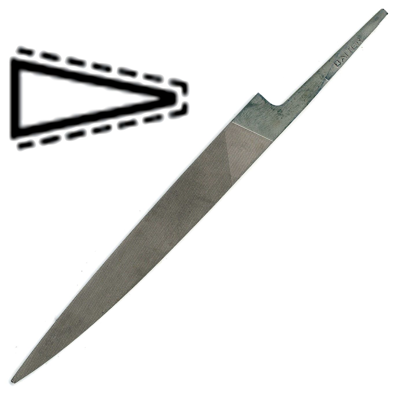 SWISS 4" PRECISION KNIFE EDGE FILE CUT 2 - TF1082