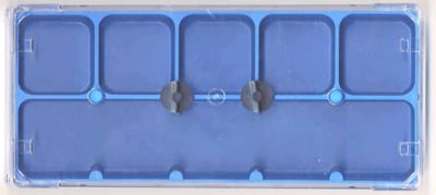 Storage Box Work In Hand Blue Lockable With 6 Compartments & Clear Lid ...