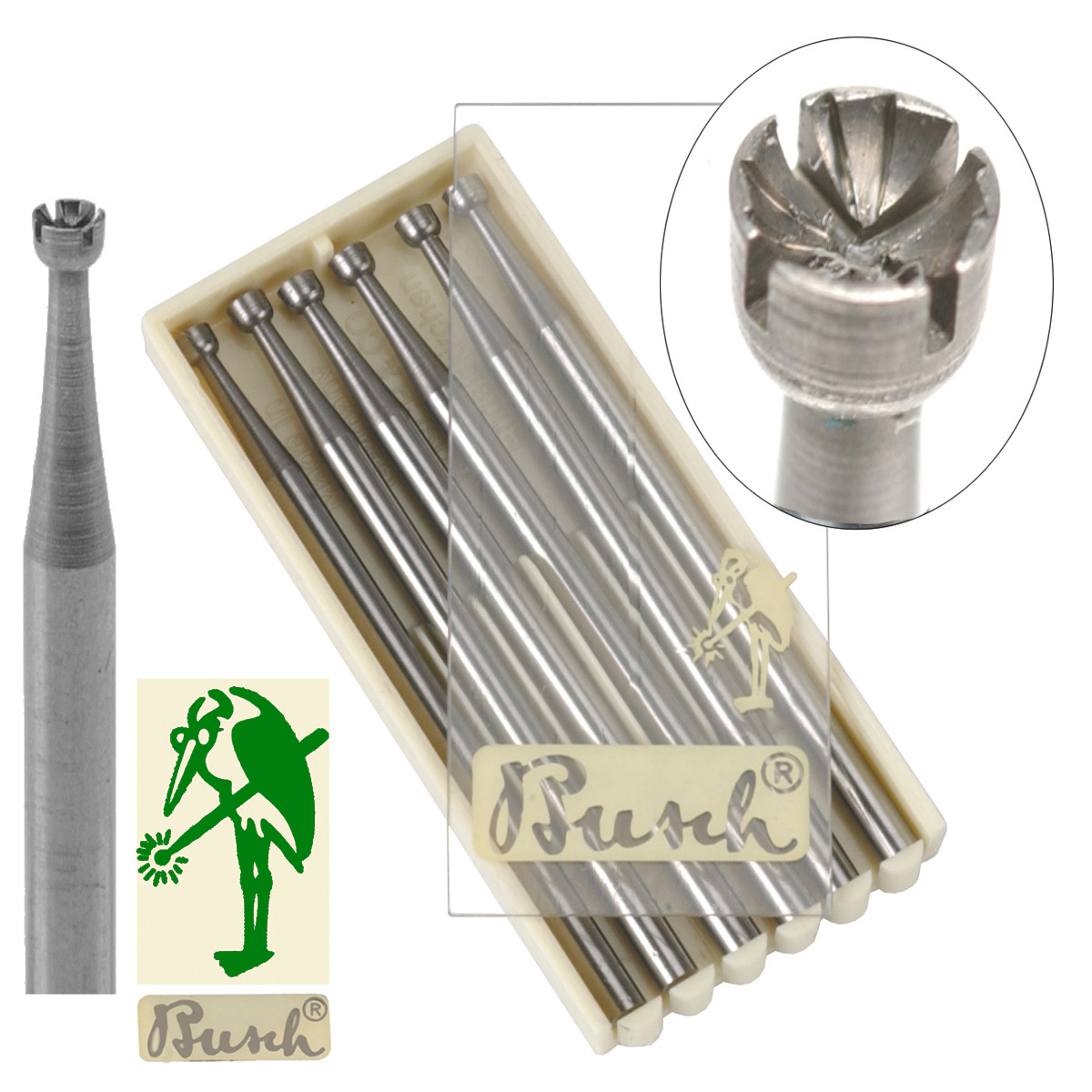 Busch 411CT Conical Twin Cut Cup Burr - TF411CT